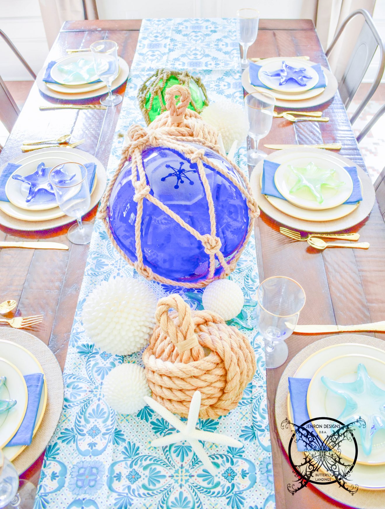 Summer Sea Glass Tablescape – JENRON DESIGNS