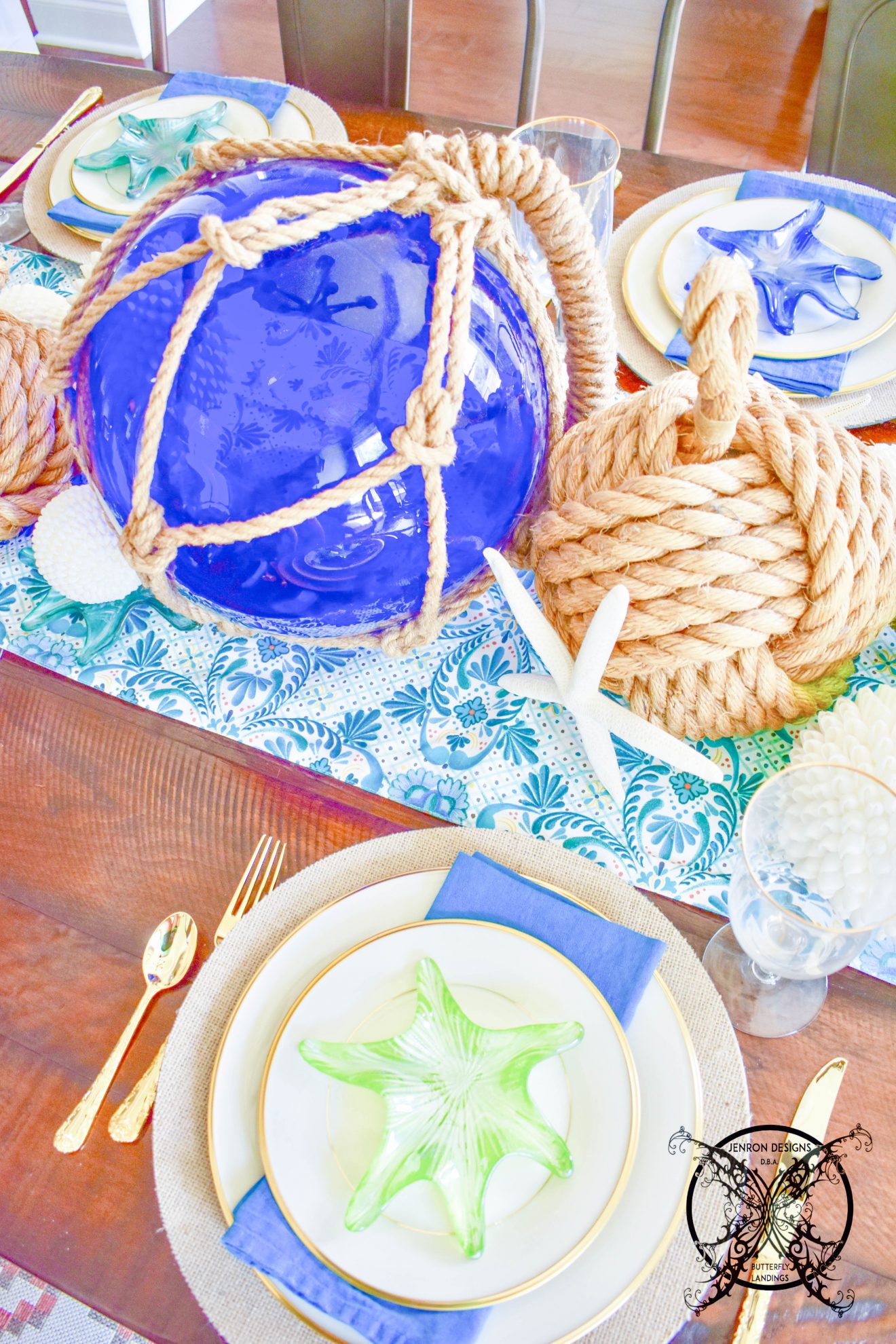 Summer Sea Glass Tablescape – JENRON DESIGNS