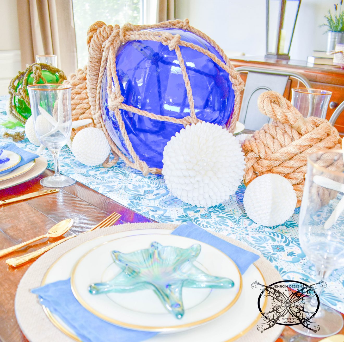 Summer Sea Glass Tablescape – JENRON DESIGNS