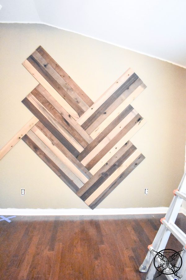 Adding a Herringbone Shiplap Accent Wall – JENRON DESIGNS
