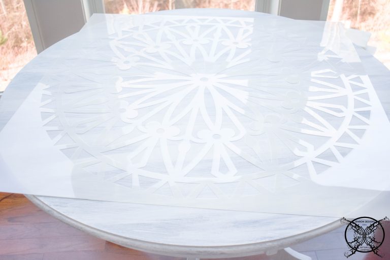 How to Stencil a Tabletop Step by Step DIY - JENRON DESIGNS