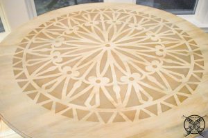 How to Stencil a Tabletop Step by Step DIY | JENRON DESIGNS