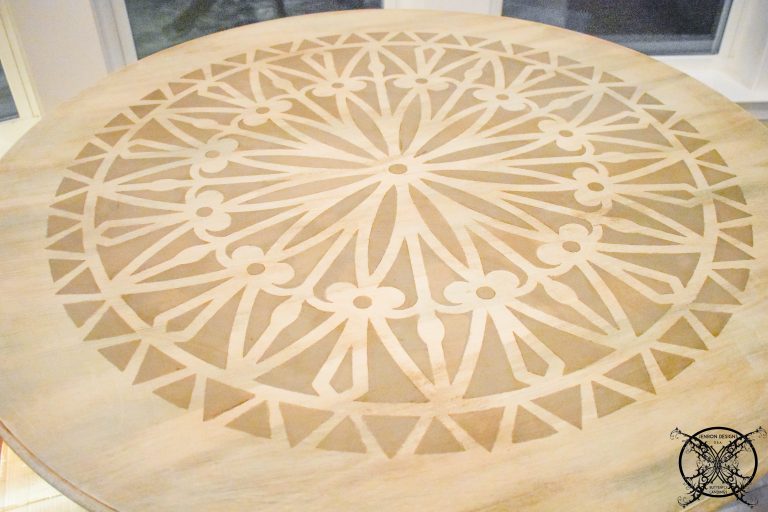 How to Stencil a Tabletop Step by Step DIY | JENRON DESIGNS