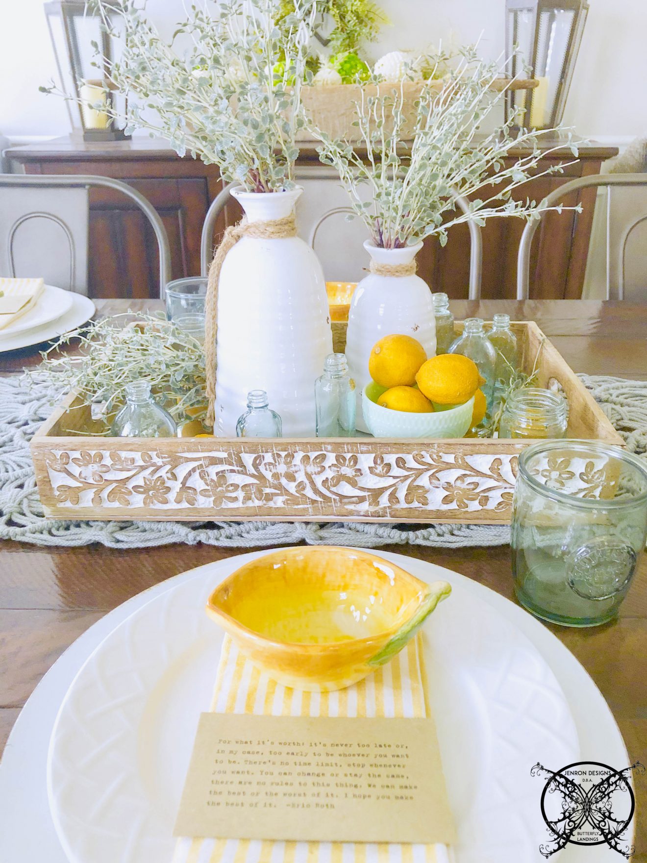 Lemon Thyme Tablescape – JENRON DESIGNS