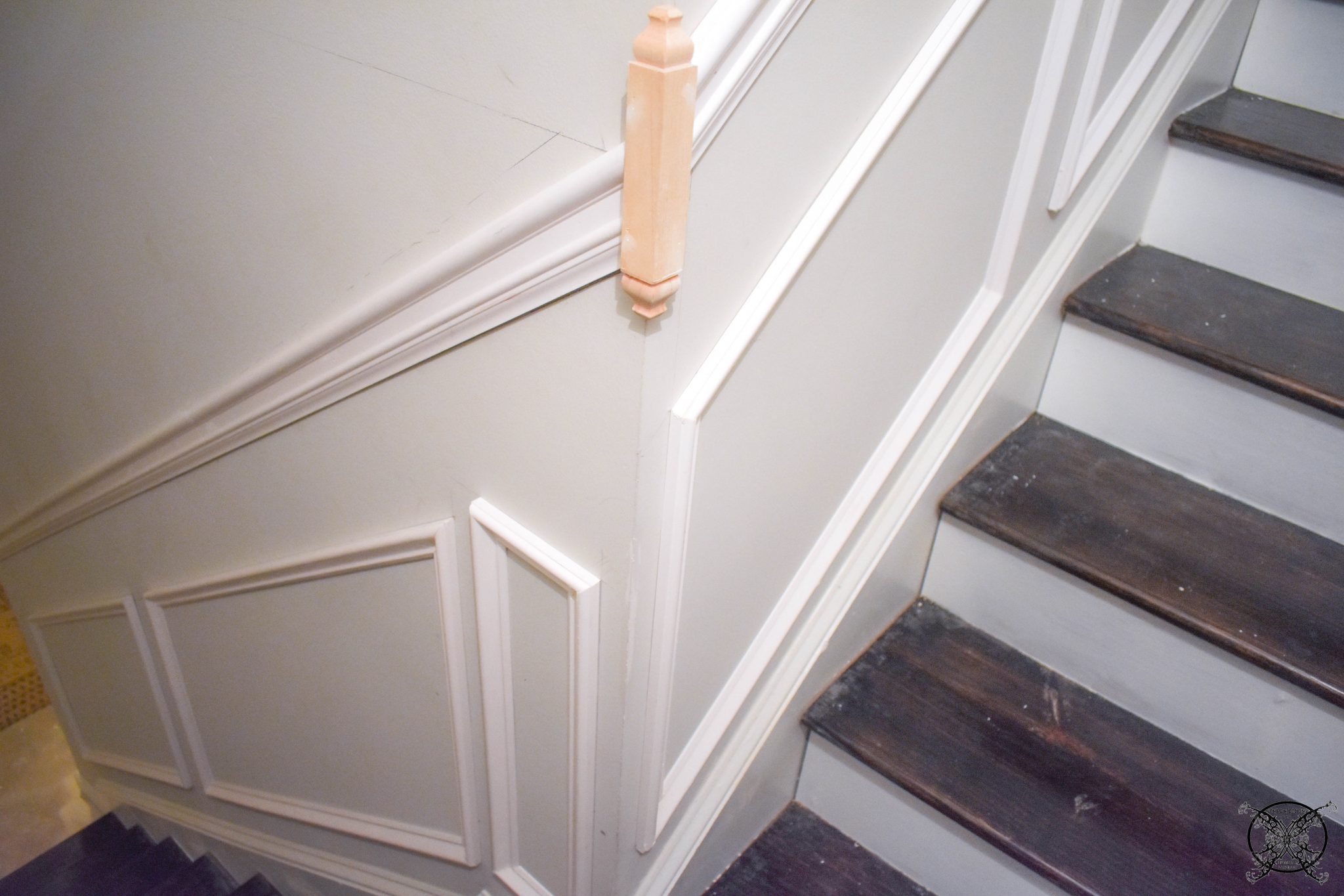 $100 Room Challenge: Wainscot Angled Panels – JENRON DESIGNS