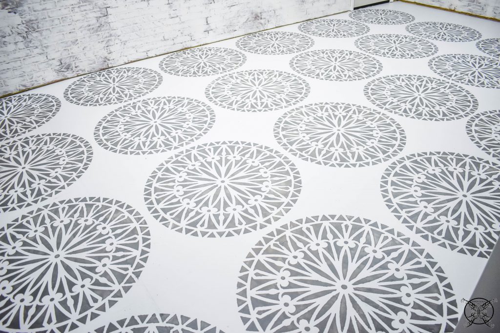 Stenciling A Concrete Floor - JENRON DESIGNS