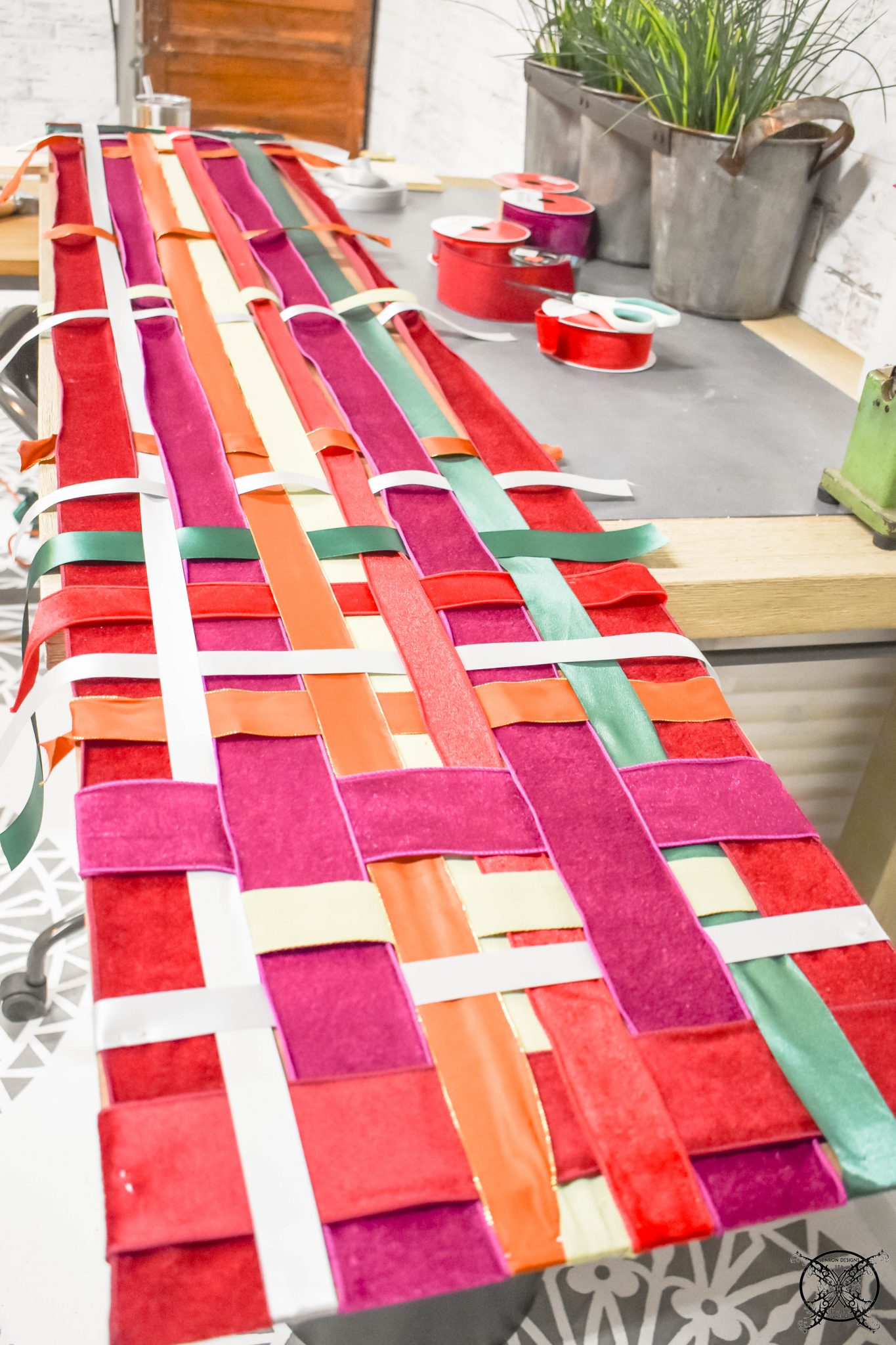 DIY Basket Weave Ribbon Table Runner – JENRON DESIGNS