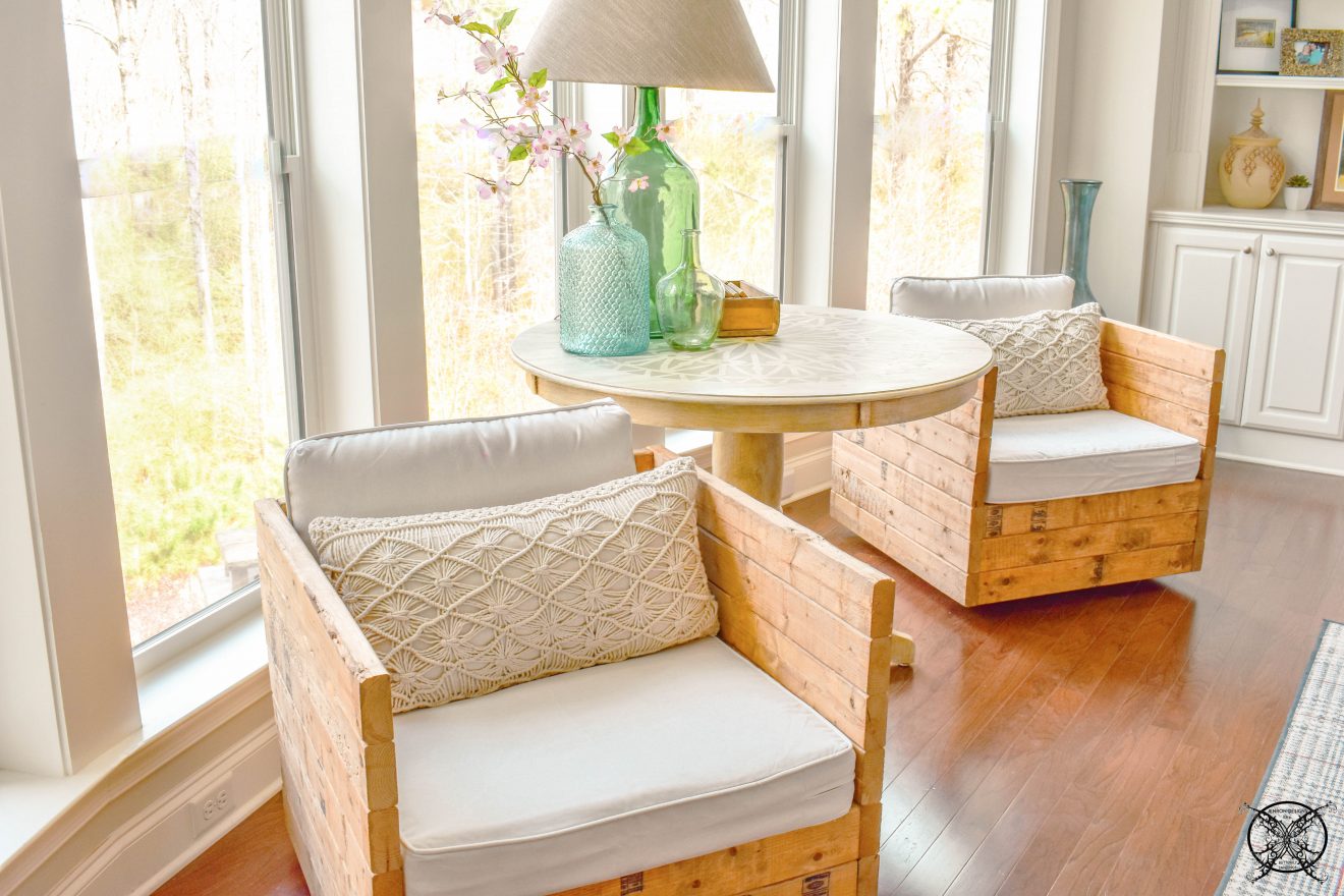 DIY Rustic Swivel Chairs - JENRON DESIGNS